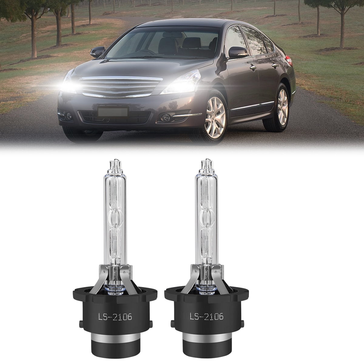 6000K WHITE HID Headlight Bulb For Nissan Maxima 2009-2014 LOW BEAM Set ...