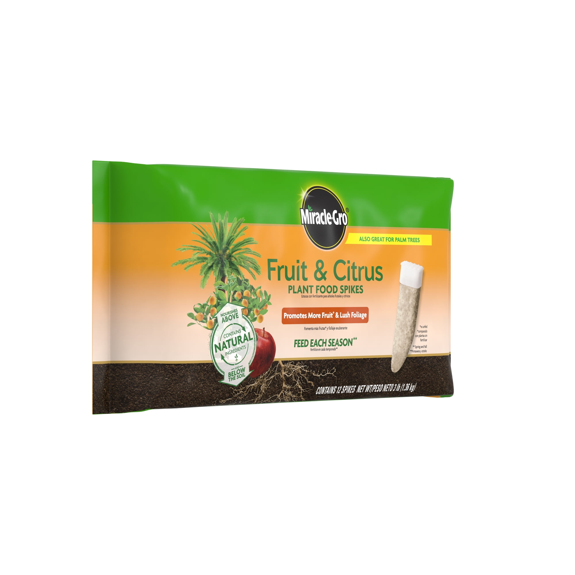 Miracle-Gro Fruit & Citrus Plant Food Spikes, 12 Spikes