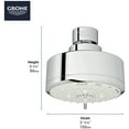 Grohe 26 043 1 Tempesta Cosmopolitan 1.75 GPM Multi Function Shower Head - Chrome - Walmart.com