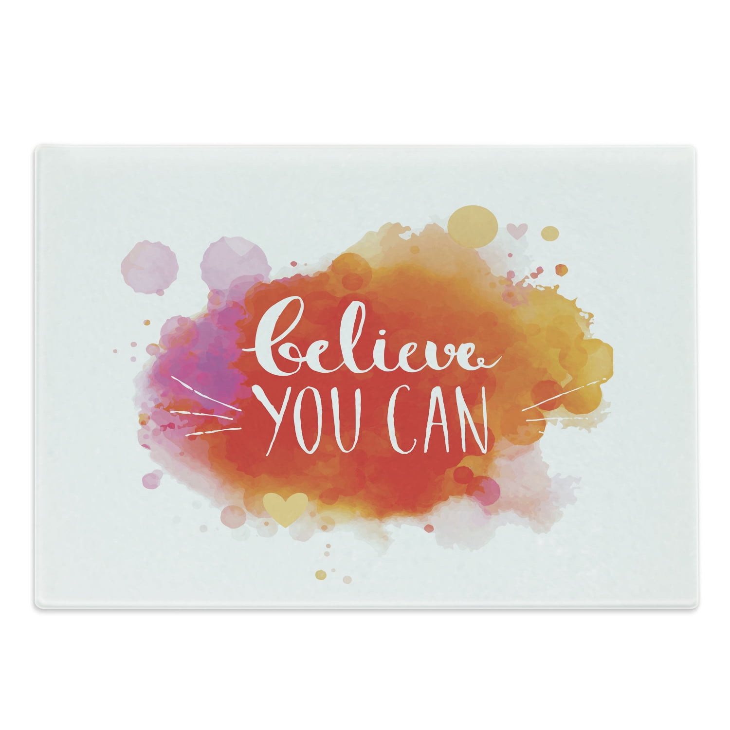 Colorful Cutting Board, Believe You Can Words on Warm Toned Color ...