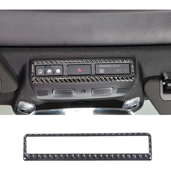 TINKI Soft Carbon Fiber Center Console Warning Light Switch Sticker ...