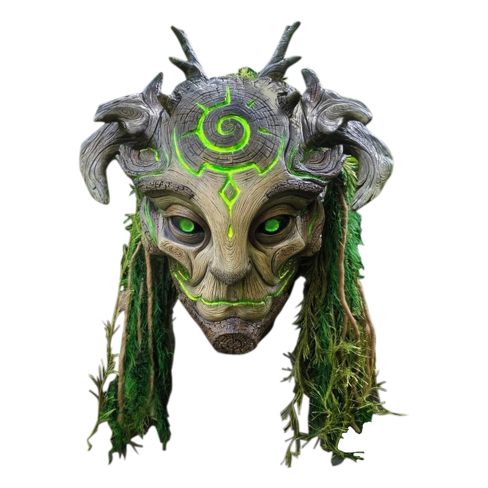 Buy EUHDSSDE Forest Spirit Mask/Helmet, Realistic Face Costumes Led ...