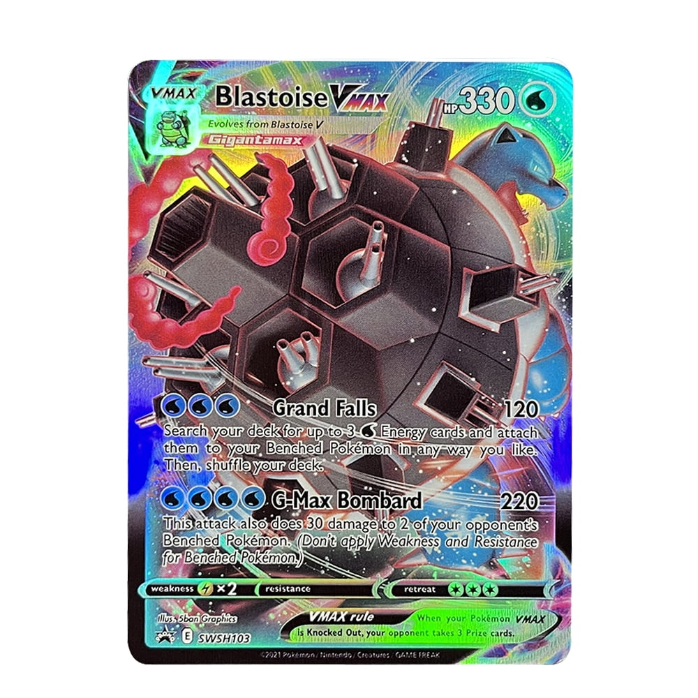 Tarjetas PKM holográficas Charizard Ex GX Rainbow Blastoise VMAX ...