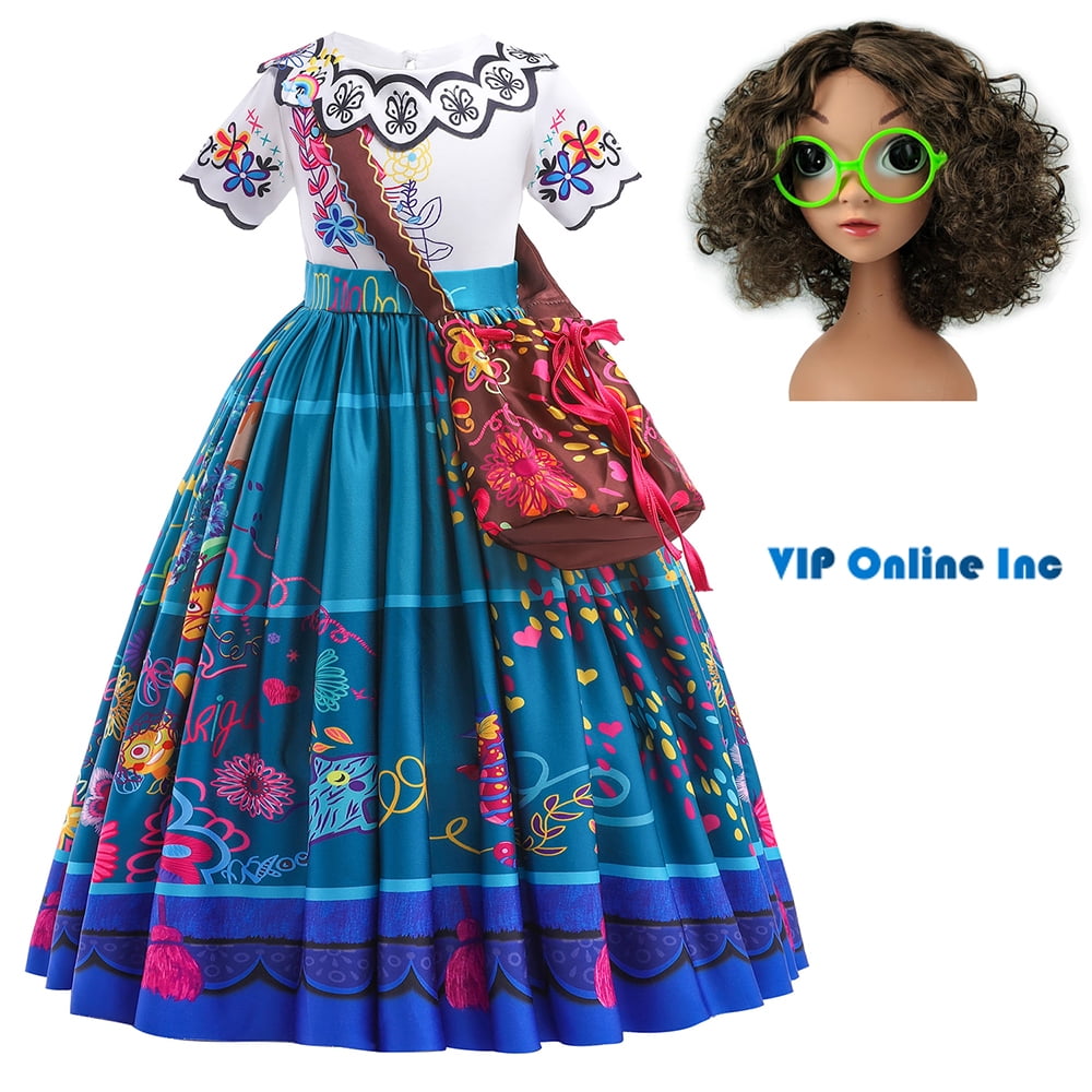 Mirabel Dress for Girls Costumes Cartoon Style Girls Cosplay Halloween ...