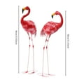 Miumaeov Flamingo Set 2 Metal Ornament Garden Statue Sculpture Lawn ...