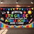 Colorful Pennants Middle School Banner Graduation Cap Next Stop Display ...