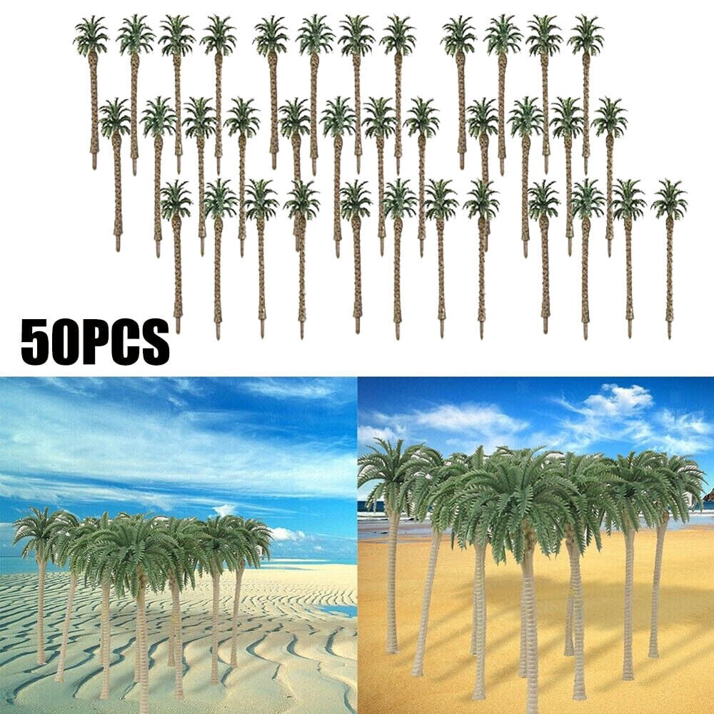 50 Pcs Coconut Palm Trees For N Or HO Scale Layout Model Tree ...