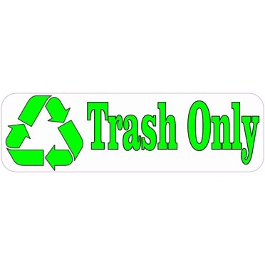 5in x 5in Paper Only Recycling Sticker - Walmart.com