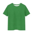 Childrens Casual Short Sleeve Top, Kids Round Neck Loose Fit Basic Tee ...