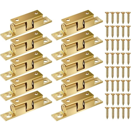 TILIYHELLO 10 Pieces Solid Brass Ball Catch Roller Catch Closure Double ...