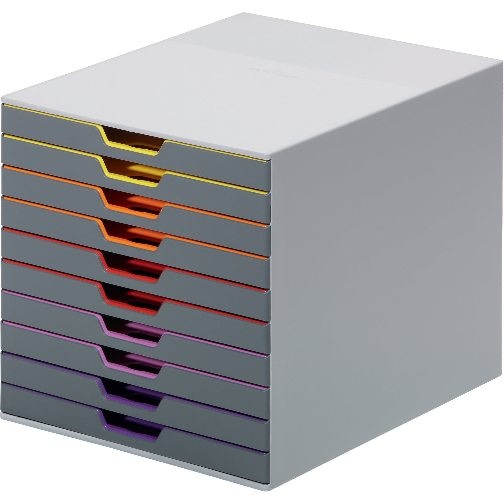 Durable Varicolor Desktop 10 Drawer Organizer
