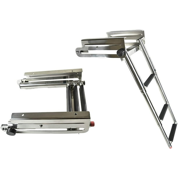MARINE CITY Stainless Steel Marine 3 Step Under Swim Platform Ladder ...