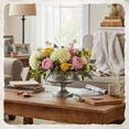 8" H. Silver Color Urn Vase for Centerpieces, 11.8" Dia. Metal Trumpet ...