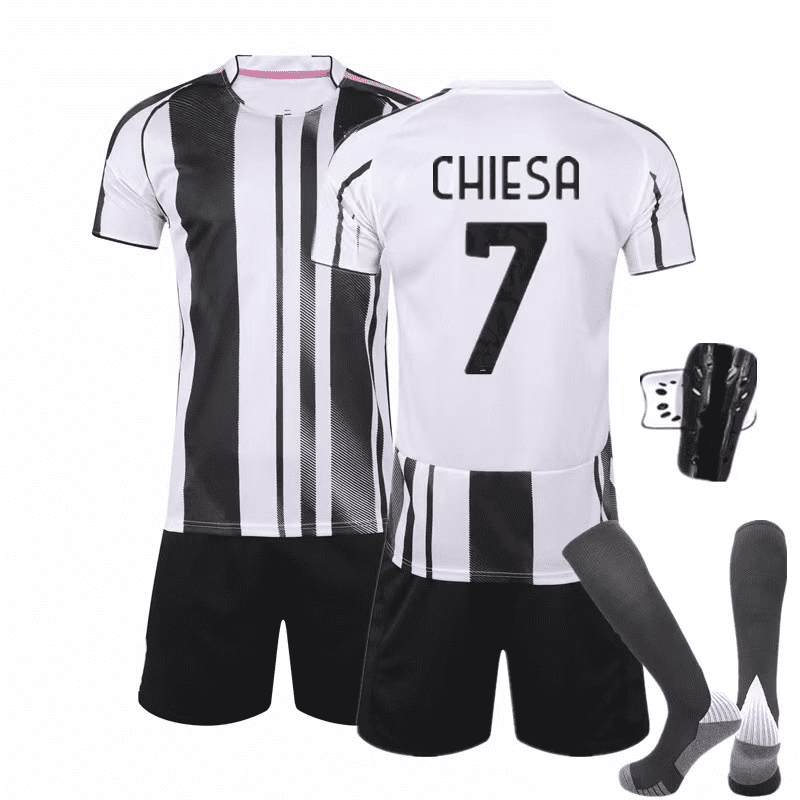 2526 Juventus home football home and away number 7 CHIESA white replica ...