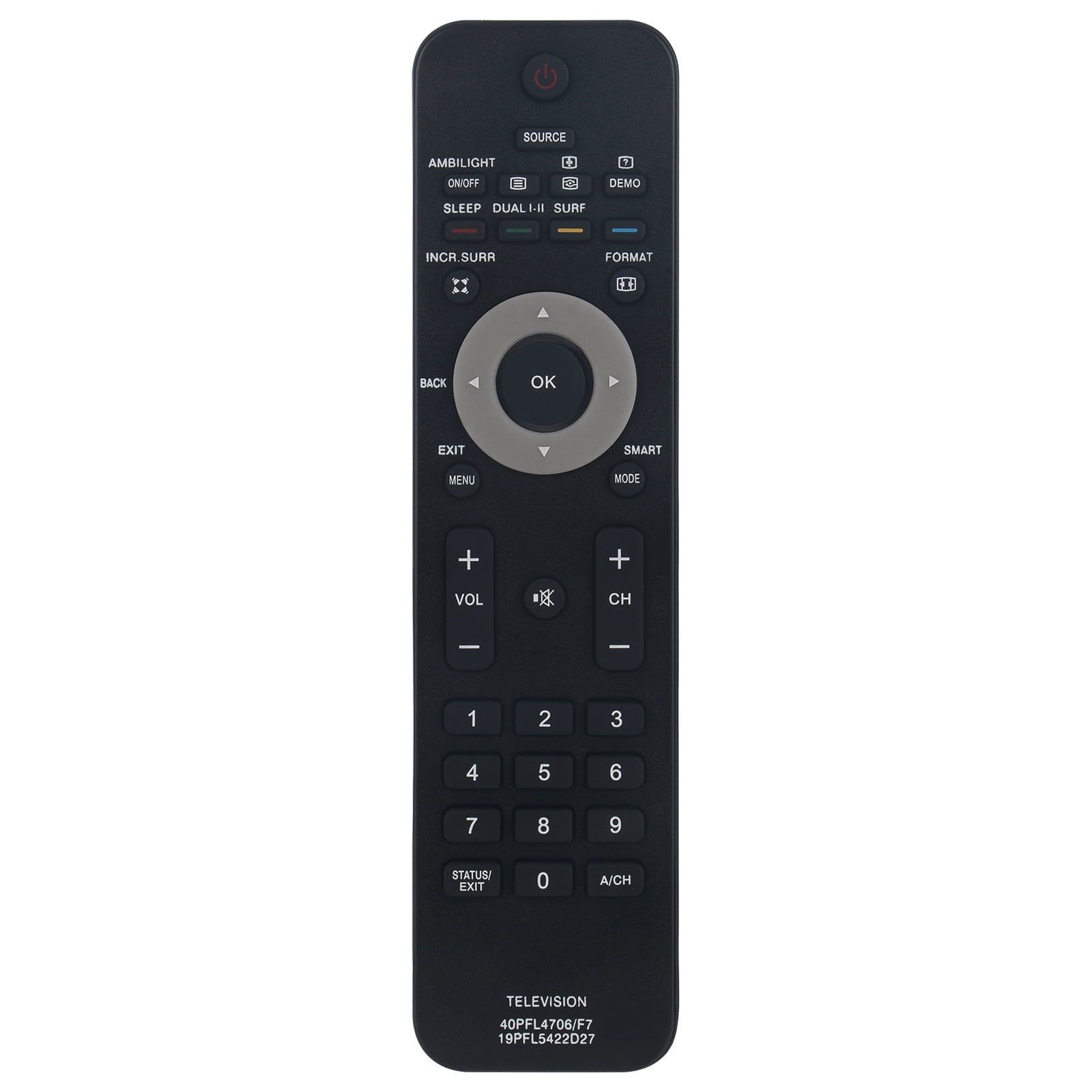 Replaced Remote Control For PHILIPS TV 40PFL4706/F7 19PFL5422D27 ...