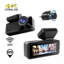 10" Mirror Dash Cam 4K Front and Rear, Touchscreen Dual Lens Car Camera ...