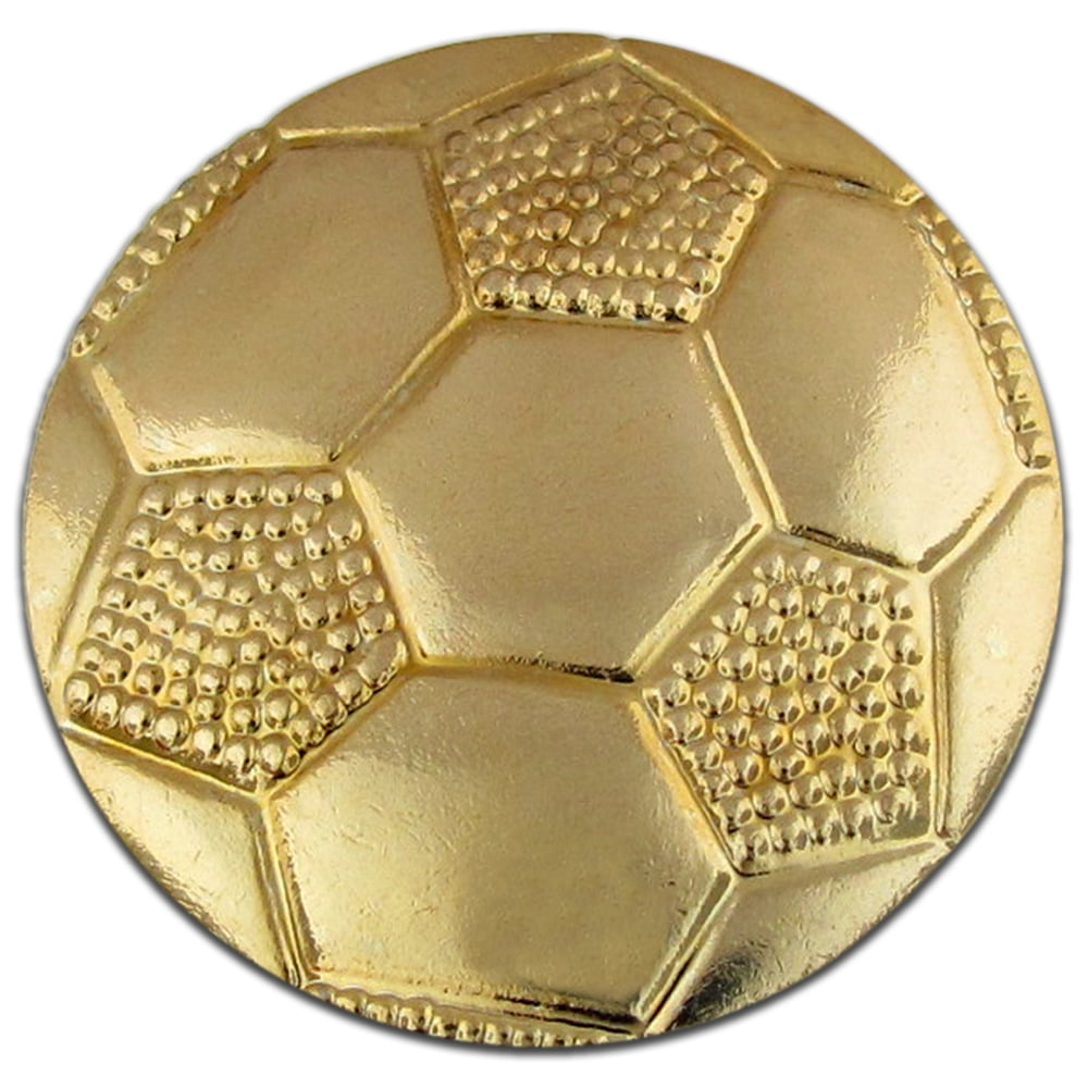 PinMart's Soccer Ball Gold Chenille Sports Lapel Pin - Walmart.com