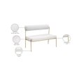 Meridian Furniture Carly Cream Vegan Leather Bench - Walmart.com