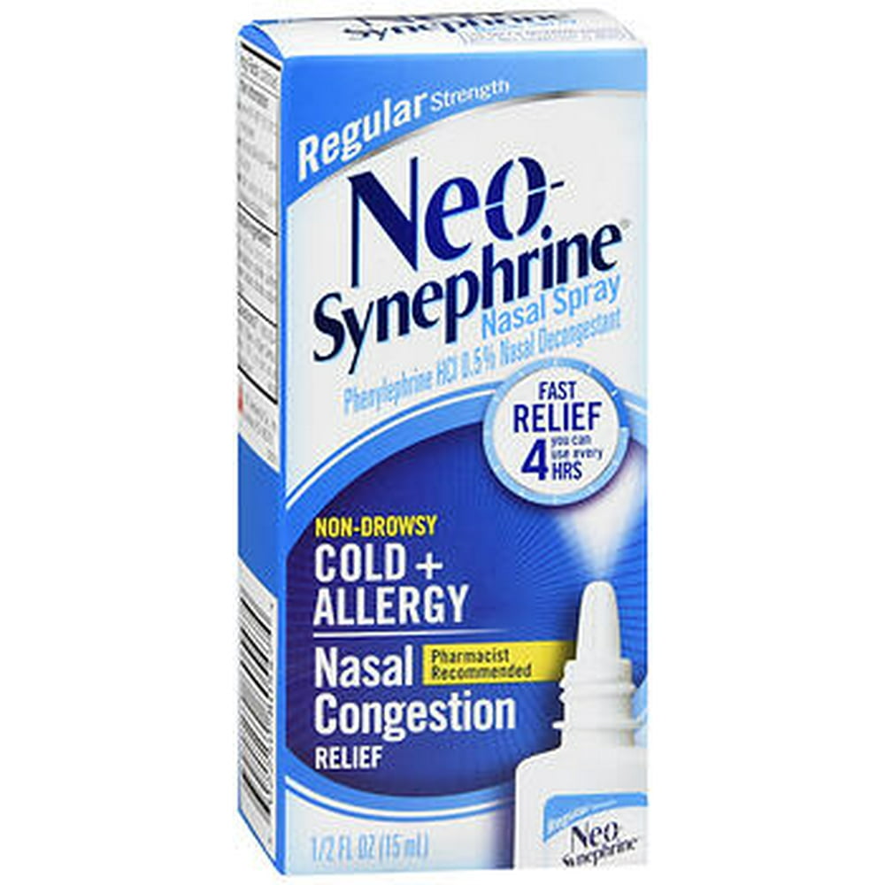 Neo-Synephrine Nasal Spray Regular Strength - .5 oz - Walmart.com ...