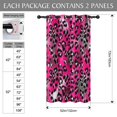 Black and Pink Leopard Print Blackout Curtains,Triple Weaved Fabric ...