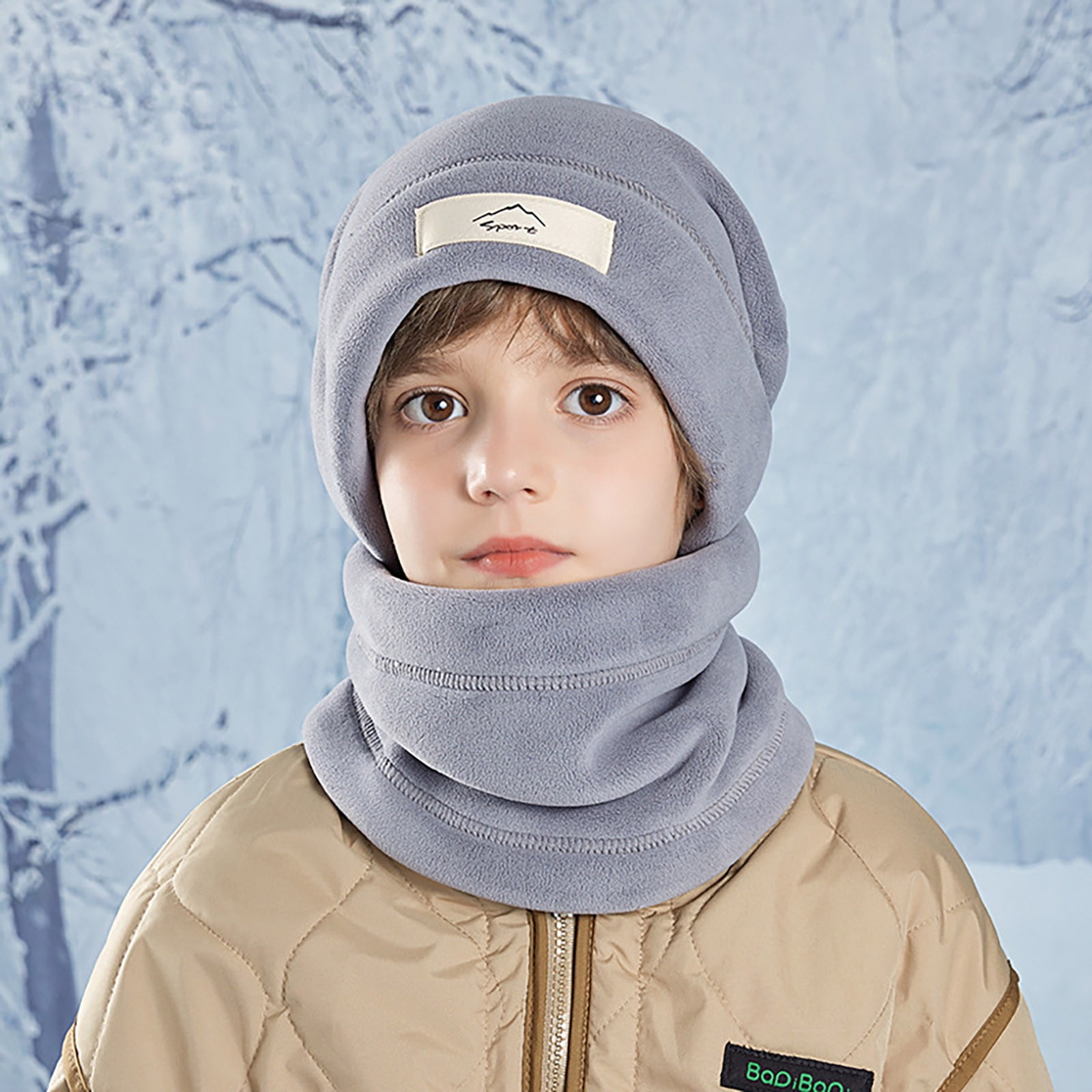 Click here for Bmisegm Warm Caps Girl Boy Hooded Winter Scarf Kid... prices