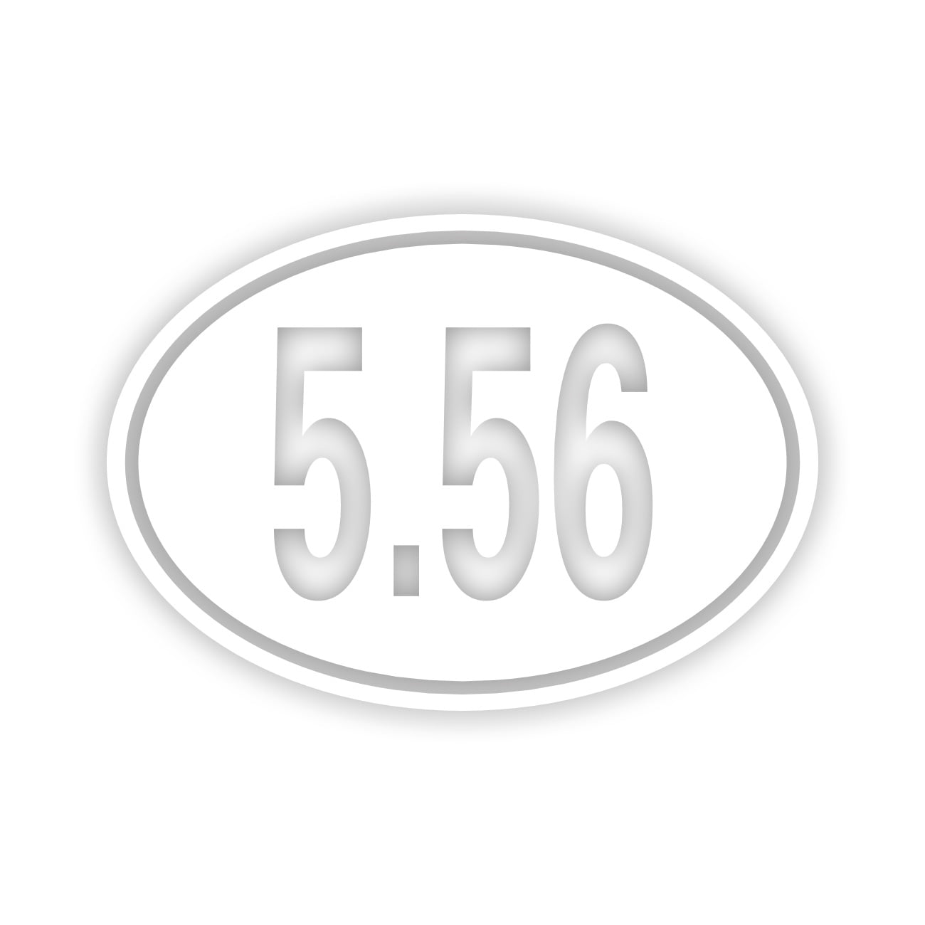 Oval 5.56 Sticker Decal Die Cut - Self Adhesive Vinyl - Weatherproof ...