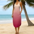 Aellinatey Women's Swimsuit Beach Cover Up Dress V Neck Swimwear A Line ...