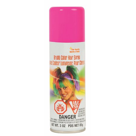 Bright Color Hair Spray Hot Pink Temporary Hair Color Costume Accessory ...