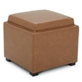 CHITA Faux Leather Storage Stool Ottoman, Foot Rest Stool Seat, Saddle ...