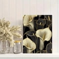 Abstract Gold Calla Lily Floral Canvas Print, Wall Decor for Living ...