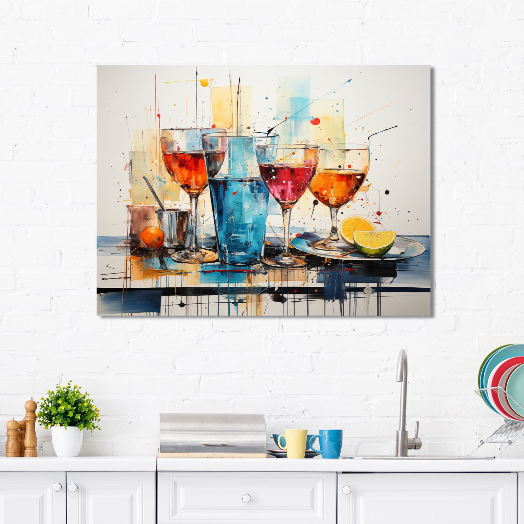 Click here for Designart Utensils Wall Art  Vibrant Utensils Depi... prices