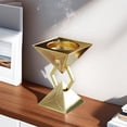 Pyramid-Shaped Gold Incense Burner, Geometric Metal Mabkhara Bakhoor ...