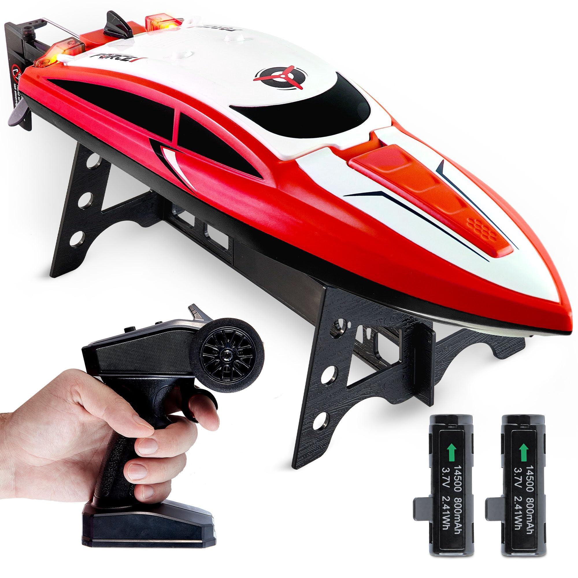 Force1 Velocity Red Fast Rc Boat Remote Control Boat For Pools And