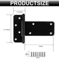8” Heavy Duty Gate Hinges,300 Lbs Capacity Black Door Hinges,4 Pack T ...