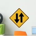 Two Way Traffic Sign Wall Decal by Wallmonkeys Peel and Stick Graphic ...