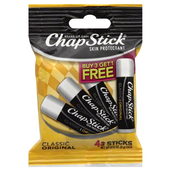 ChapStick Regular Lip Balm Bonus Pack, 4 Pack - Walmart.com - Walmart.com