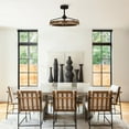 Elegant Rustic 27'' Indoor LED Ceiling Fan with 3-Blade, Light ...
