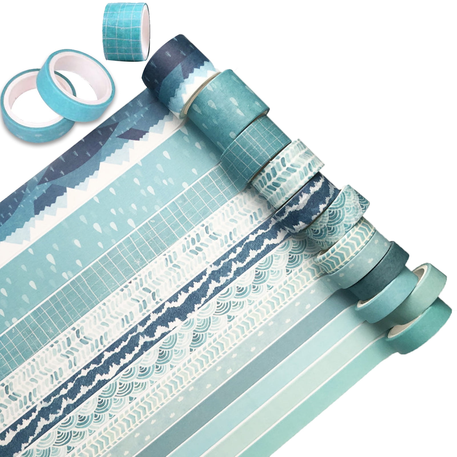 Fusipu 12 Rolls Washi Masking Tapes Set Japanese Decorative Writable ...