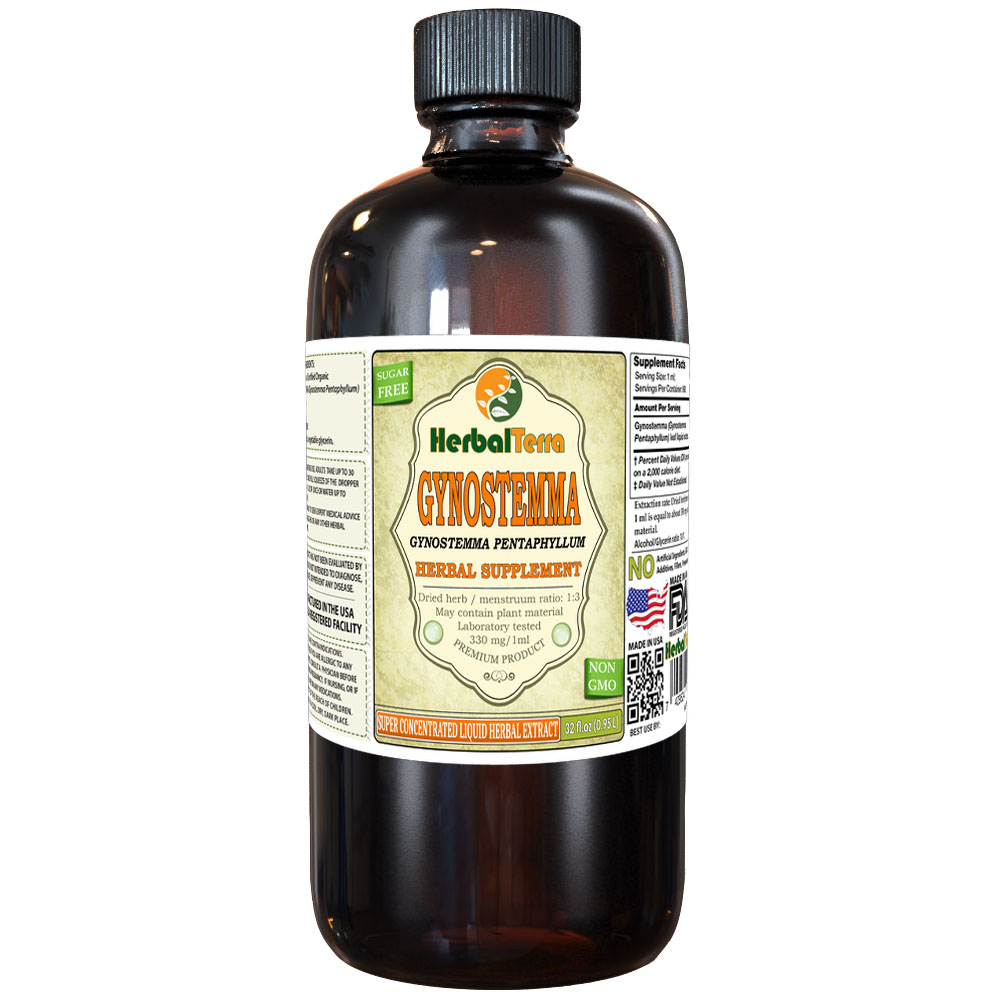 Gynostemma (Gynostemma Pentaphyllum) Tincture, Organic Dried Leaves ...