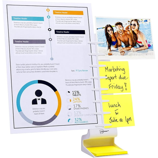 Note Tower Desktop Pro Document Holder - 2 Page Paper Holder, Easy ...