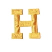 Alphabet Letter - H - Color Yellow - 2" Block Style - Iron On ...