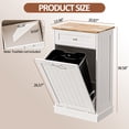 AHB 13 Gallon Single Tilt Out Trash Cabinet with Drawer, Freestanding ...