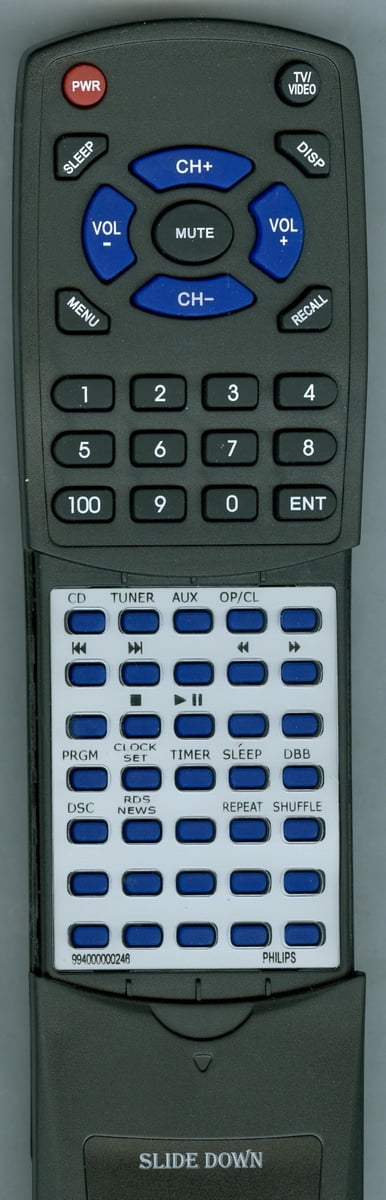 Replacement Remote for PHILIPS 994000000246, RT994000000246, MC235 ...