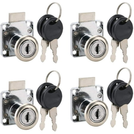 4pcs/Set Open Desk Drawer Lock Open Office Cabinet Lock Key General ...