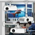 Projector Mount, White Projector Ceiling Mount Bracket Fits Flat or ...