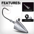10Pcs Unpainted Jig Heads Swimbait Fishing Hooks Lures Striped Bass ...