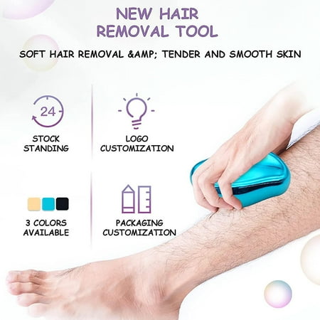 Crystal Hair Eraser, Fast & Easy Skin Exfoliator Hair Remover, Hair ...