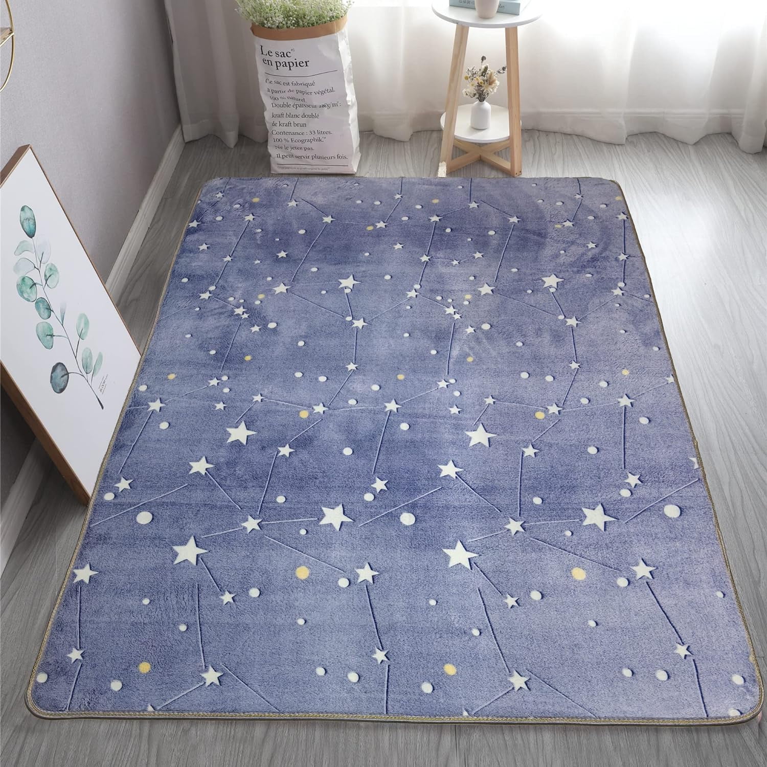 Click here for Siabc-Luminous Area Rug Glow In The Dark For Bedro... prices