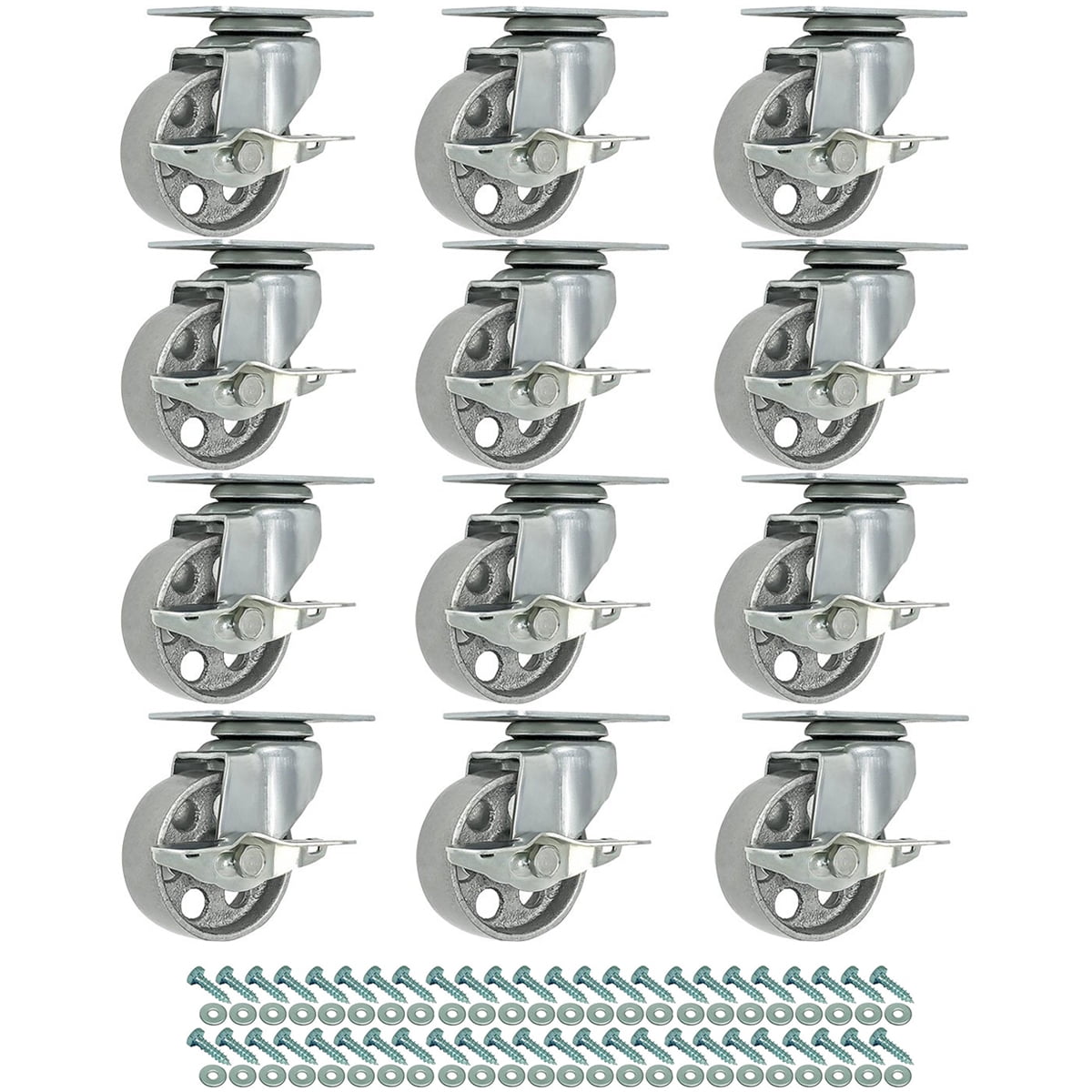 Heavy Duty Gray Metal Swivel Plate Caster Wheels Philippines | Ubuy