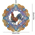 Zznnkj 10" Peacock Wind Spinners, Metal Hanging Wind Sculpture ...